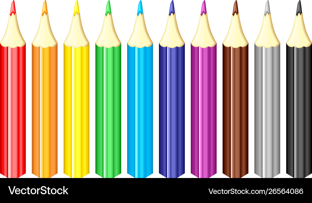 Cartoon pencils set Royalty Free Vector Image - VectorStock
