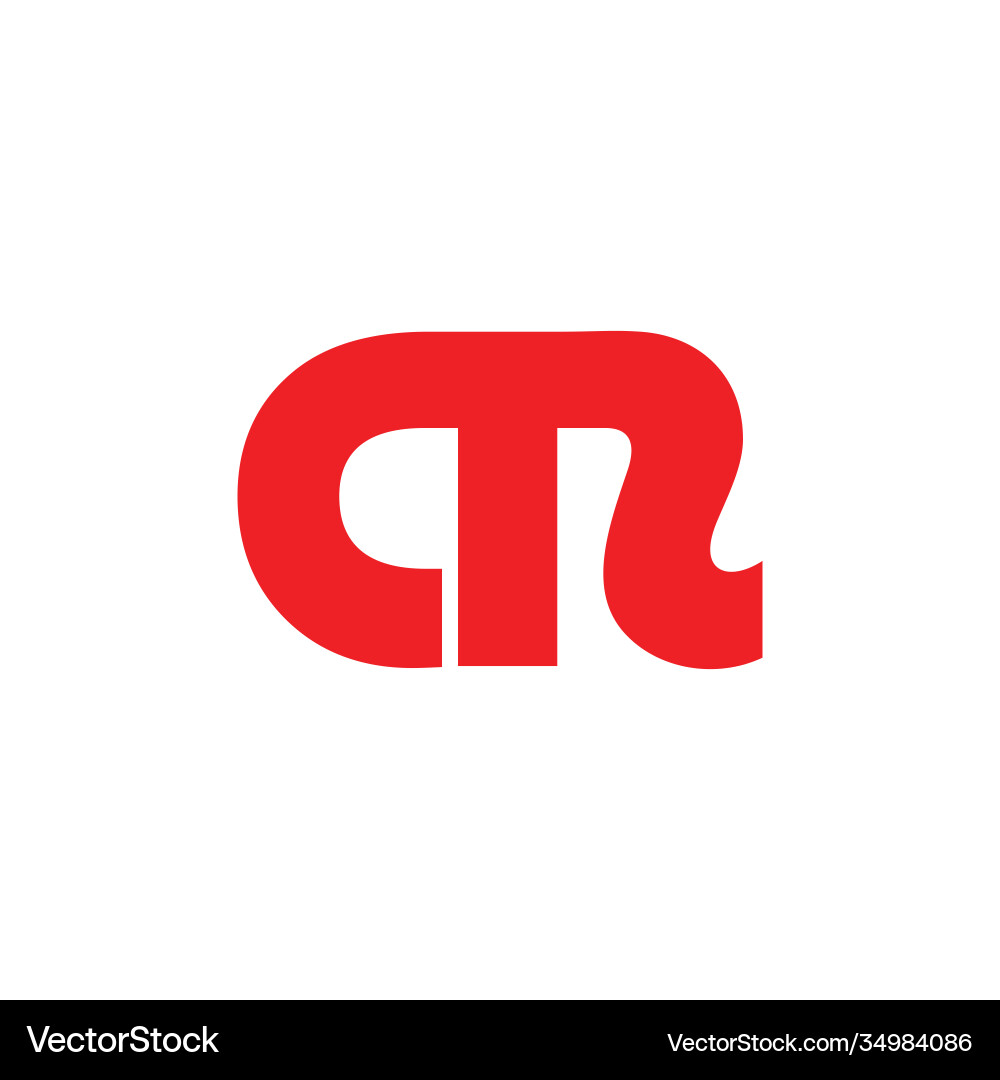CR Line Logo - Minimalist Royalty Free Vector Image
