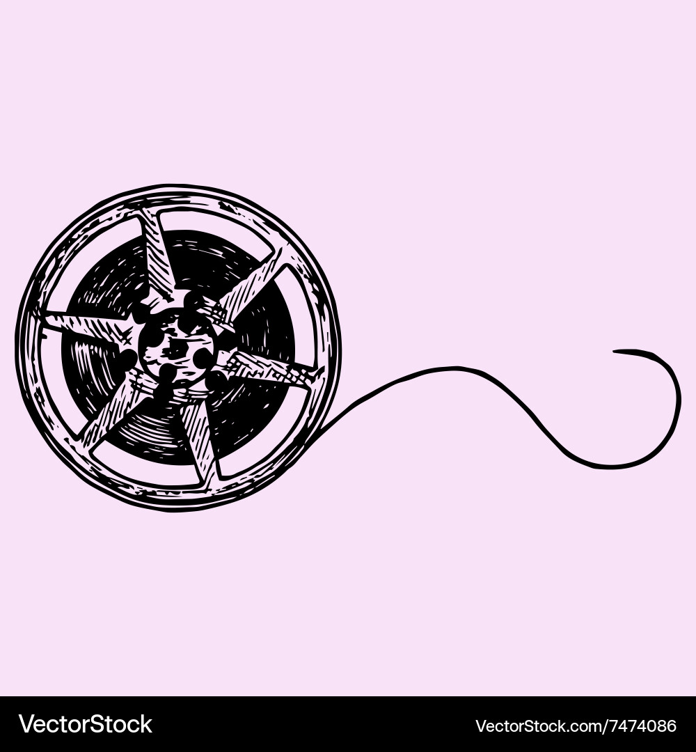 Film reel Royalty Free Vector Image - VectorStock