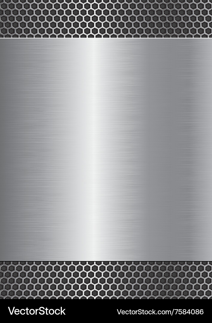 Metallic background with steel texture Royalty Free Vector