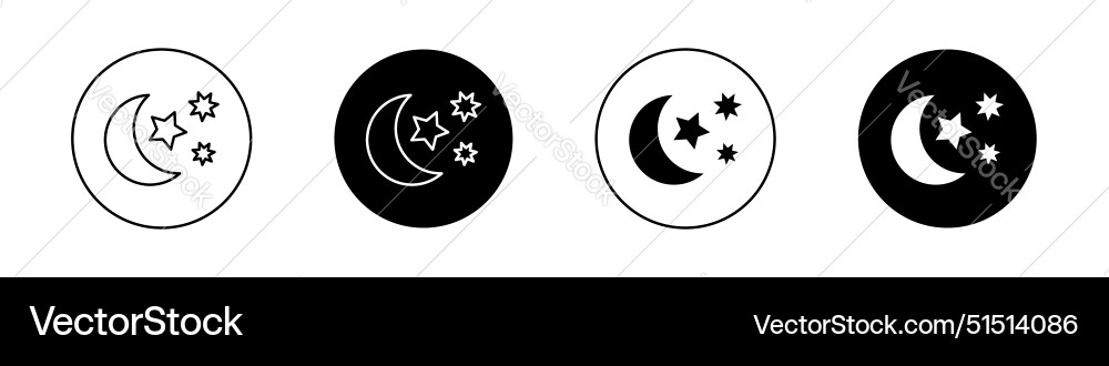Moon stars icon Royalty Free Vector Image - VectorStock