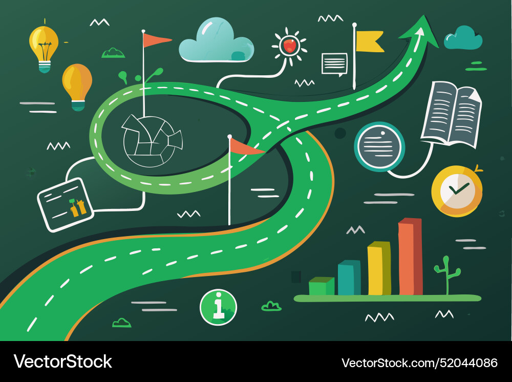Project milestone roadmap path to success – Royalty-Free Vector ...