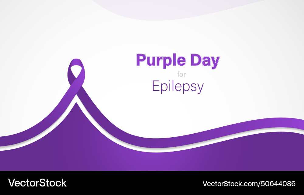 Purple day for epilepsy concept design Royalty Free Vector