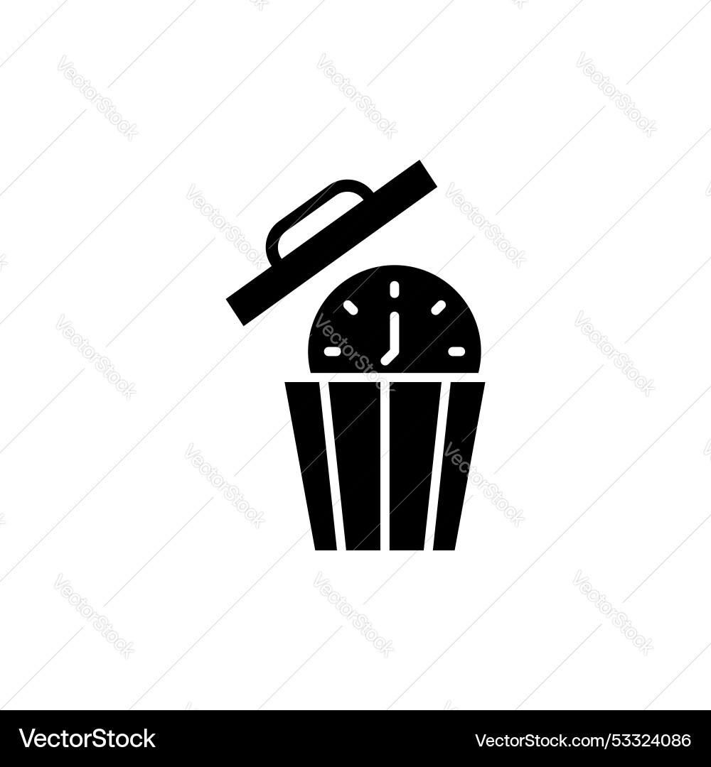 Time waste icon isolated on white background Vector Image