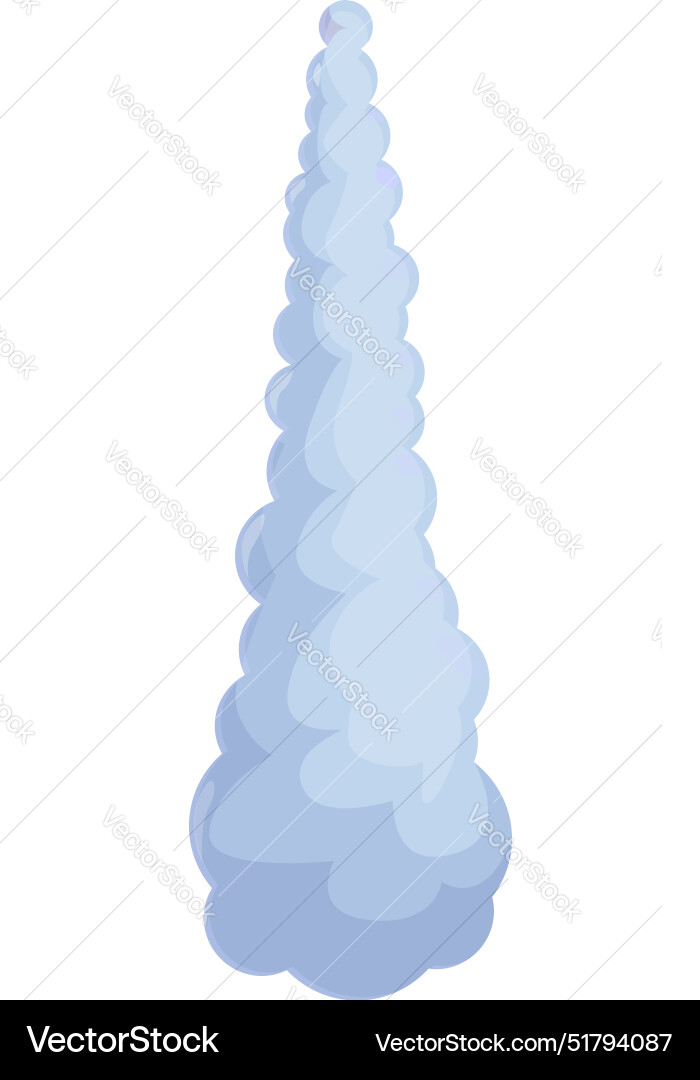 Blue smoke is forming a column shape Royalty Free Vector