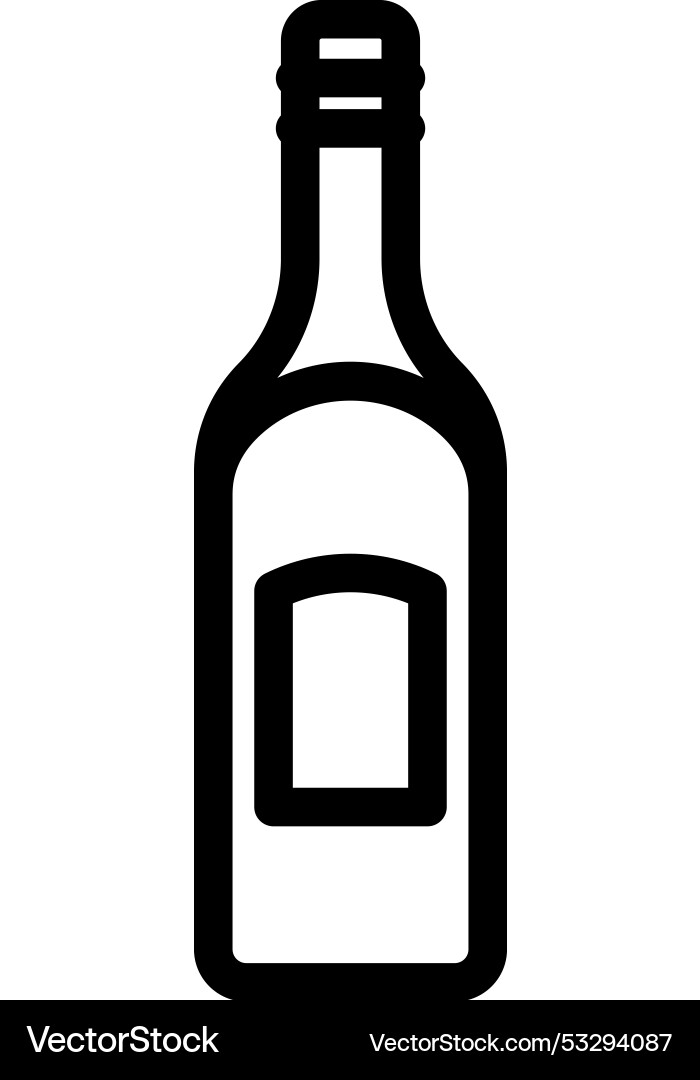 Bottle glass package line icon Royalty Free Vector Image