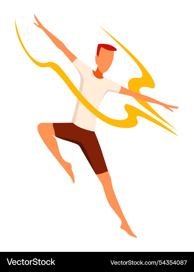 Contemporary and classical dancing dancer Vector Image