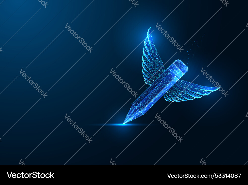 Creative writing freedom of expression Royalty Free Vector