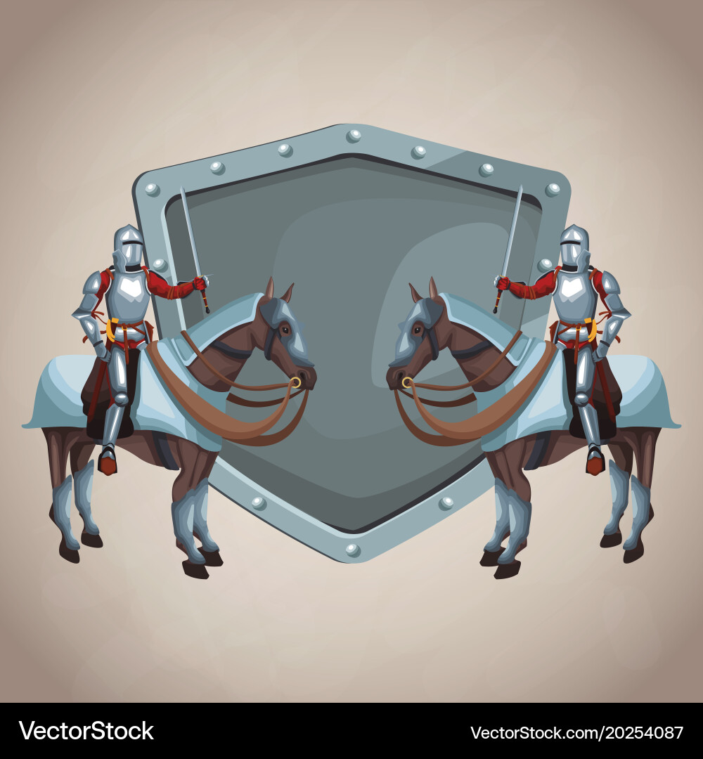 Medieval army emblem Royalty Free Vector Image