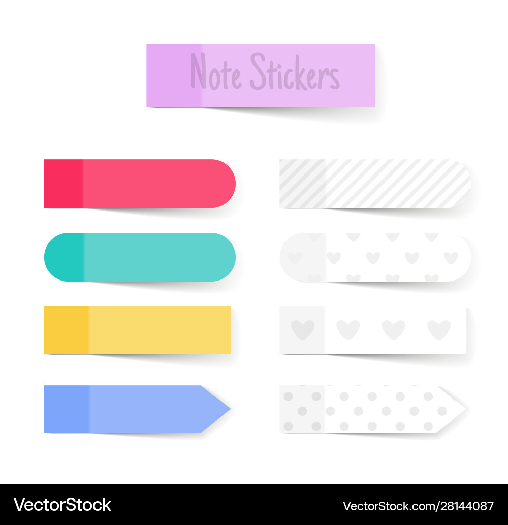 Note paper sticks Royalty Free Vector Image - VectorStock