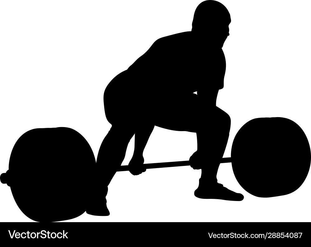 Powerlifter exercise deadlift Royalty Free Vector Image