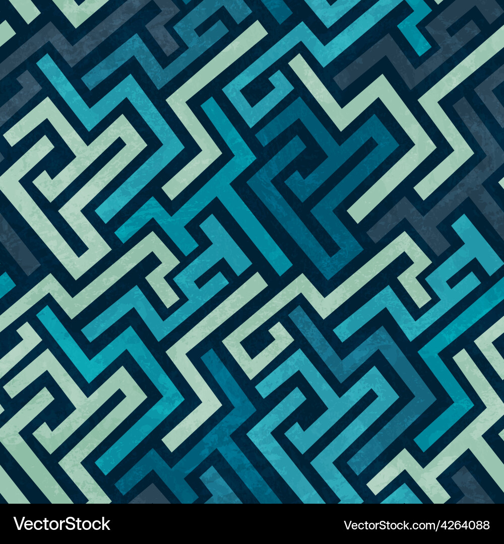 Blue Labyrinth Texture Royalty Free Vector Image