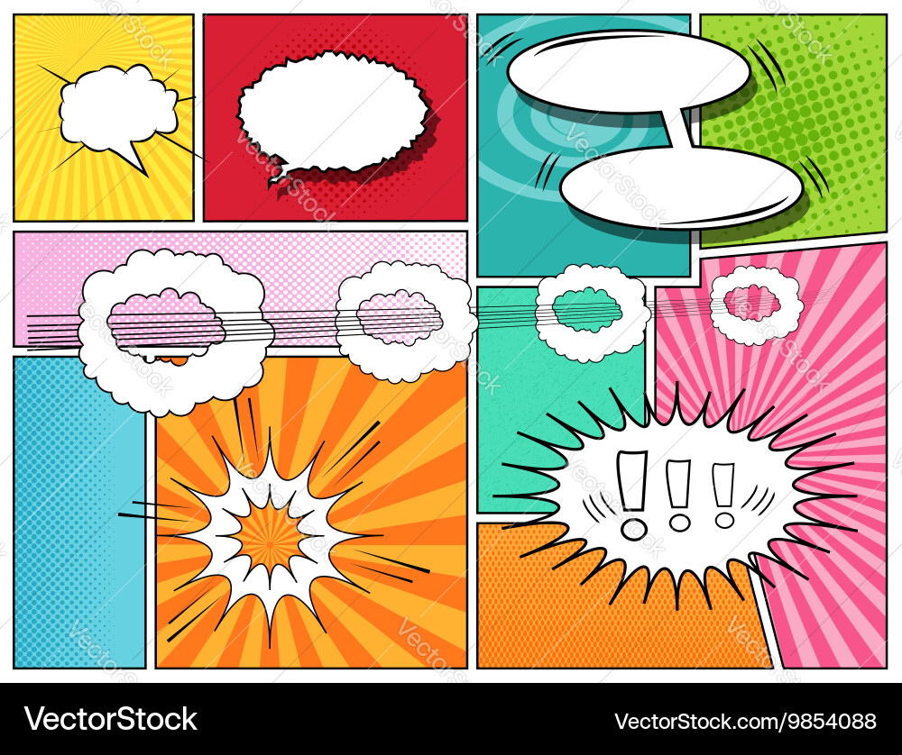 Comics book background Royalty Free Vector Image