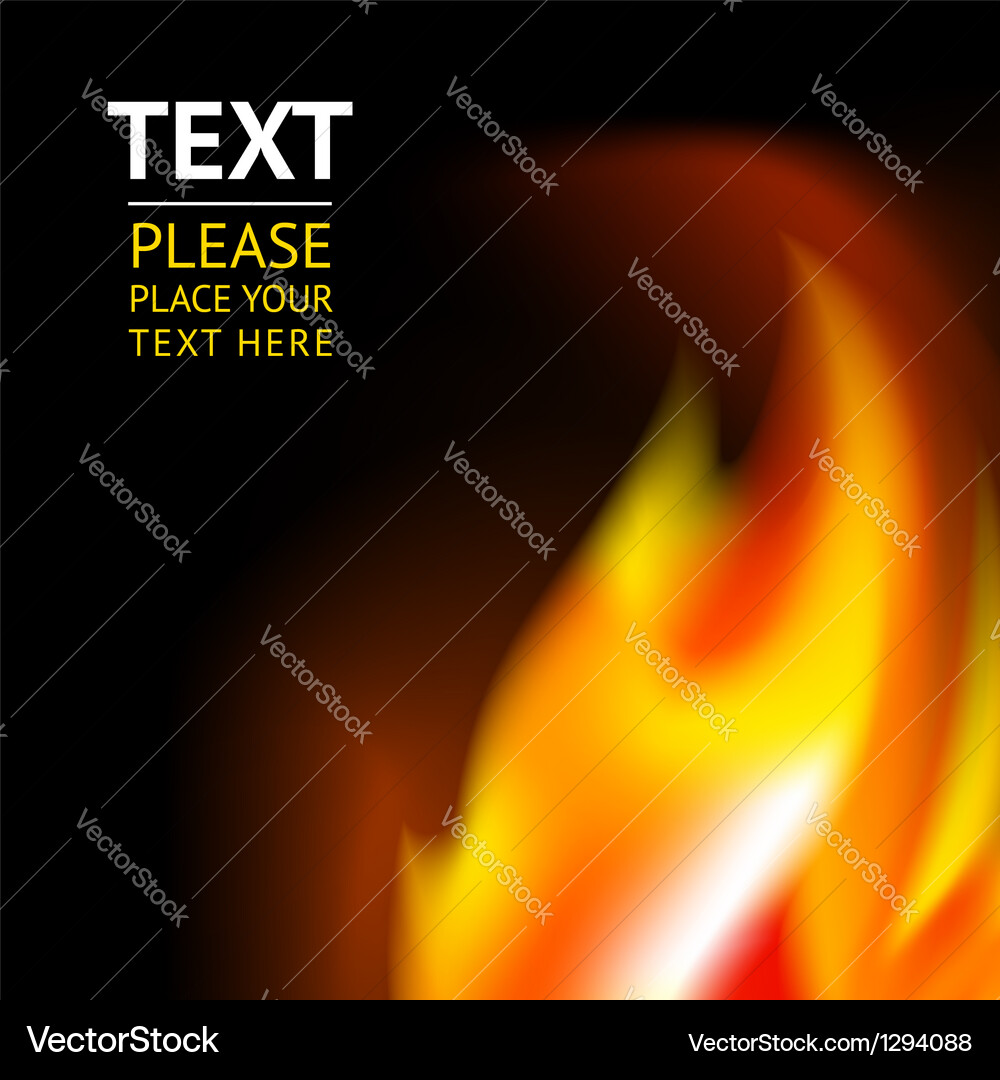 Fiery backdrop Royalty Free Vector Image - VectorStock