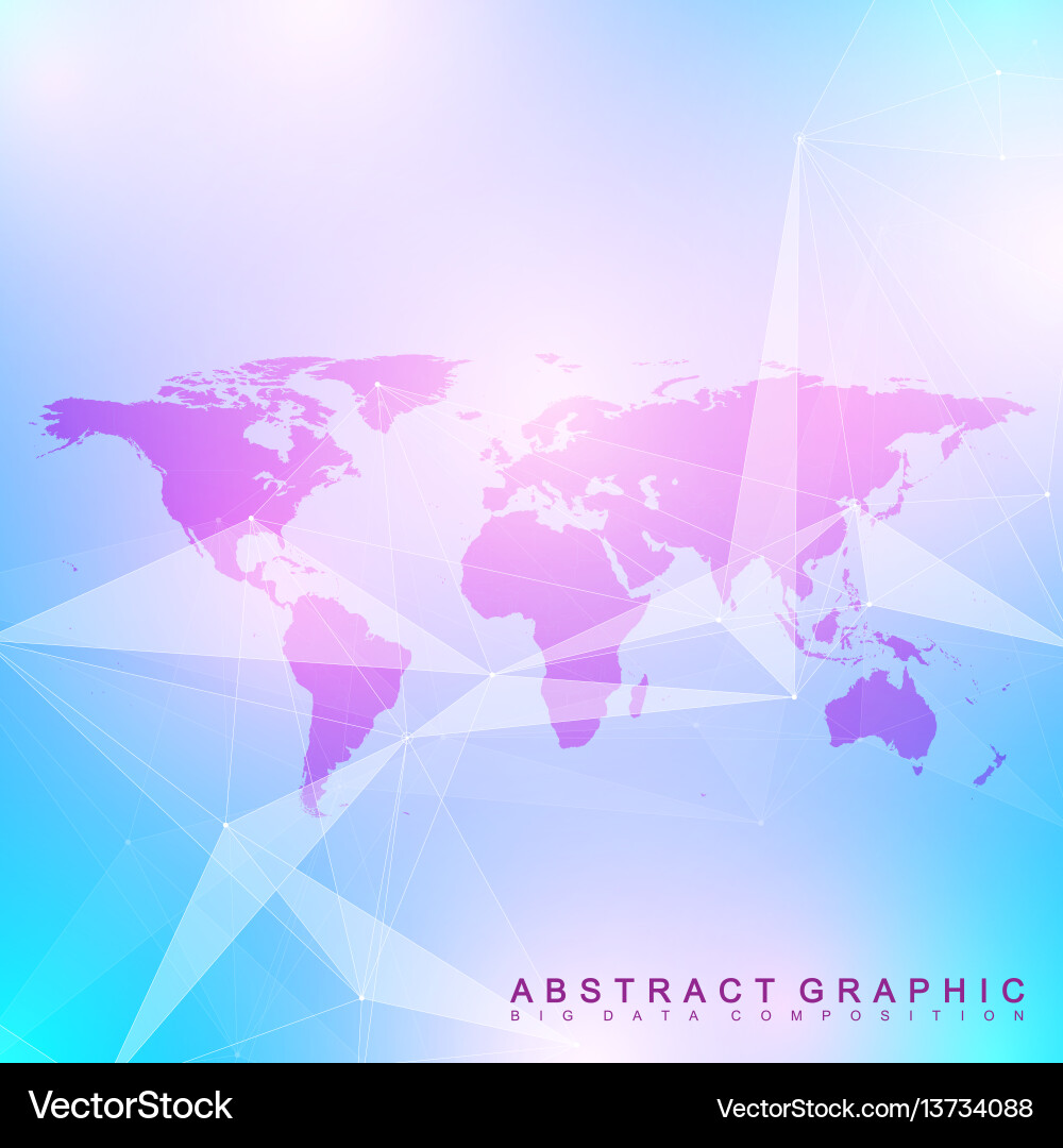Geometric graphic background communication big Vector Image