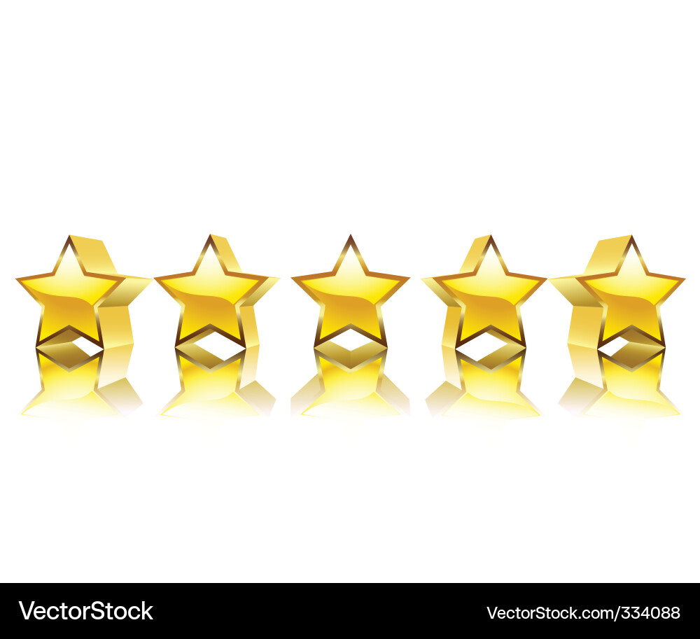 Gold stars Royalty Free Vector Image - VectorStock