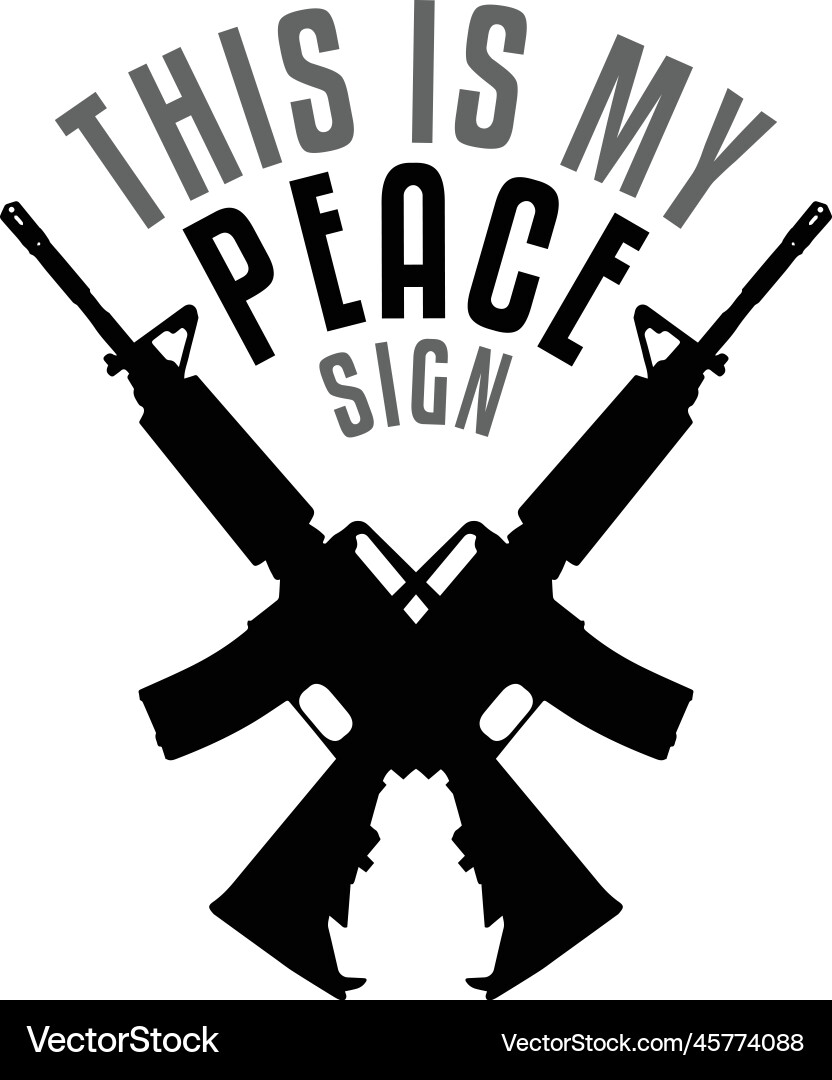 Gun Peace Sign - 2nd Amendment Royalty Free Vector Image