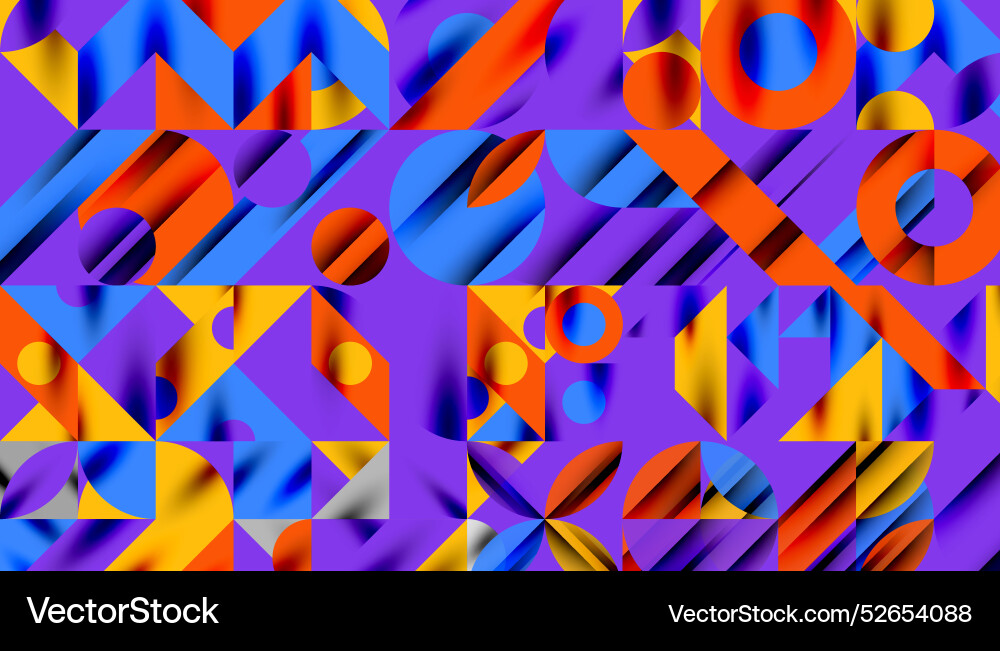 Neo memphis geometric pattern with circles Vector Image