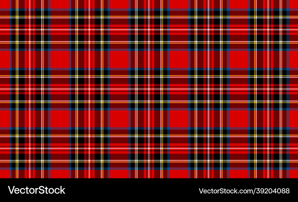 Royal stewart modern tartan plaid pattern Vector Image