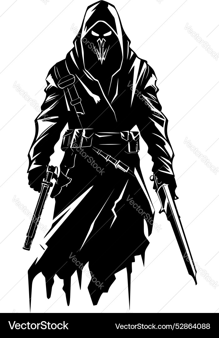 Scourge sentinel combat reaper icon design dark Vector Image