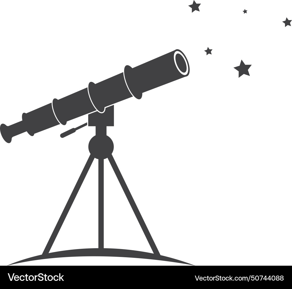 Telescope logo icon Royalty Free Vector Image - VectorStock