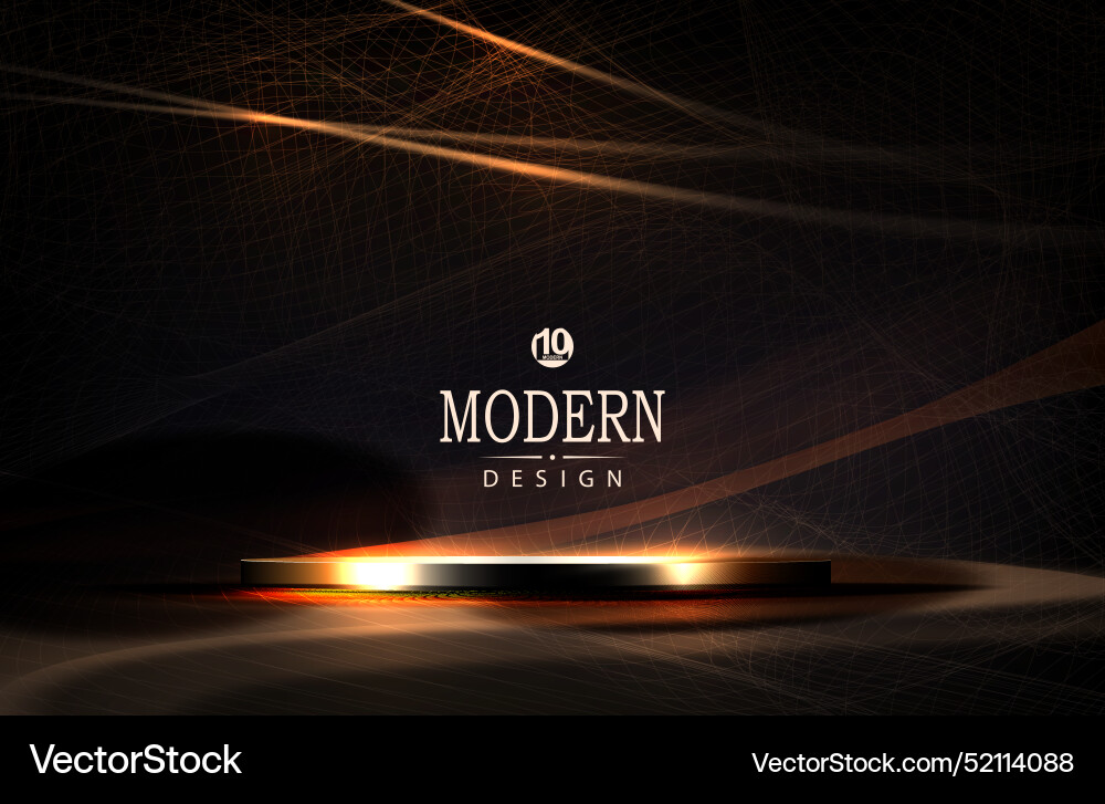With a golden podium and dull fabric texture Vector Image