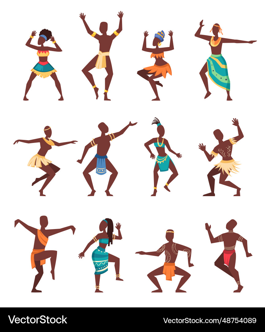 African ritual dancing ancient traditional Vector Image