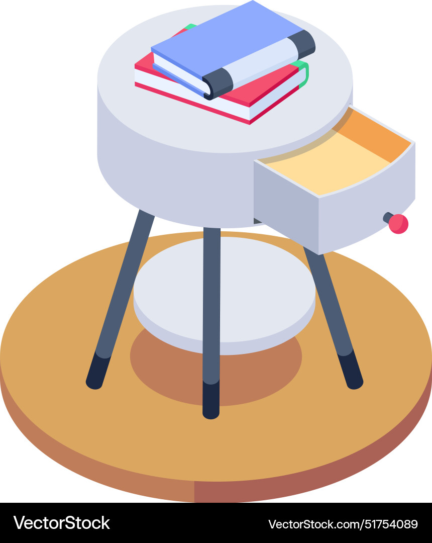 Check out this isometric icon of night stand Vector Image