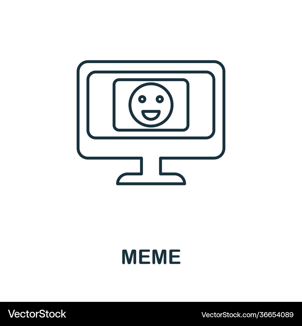 Meme icon simple element from social media Vector Image