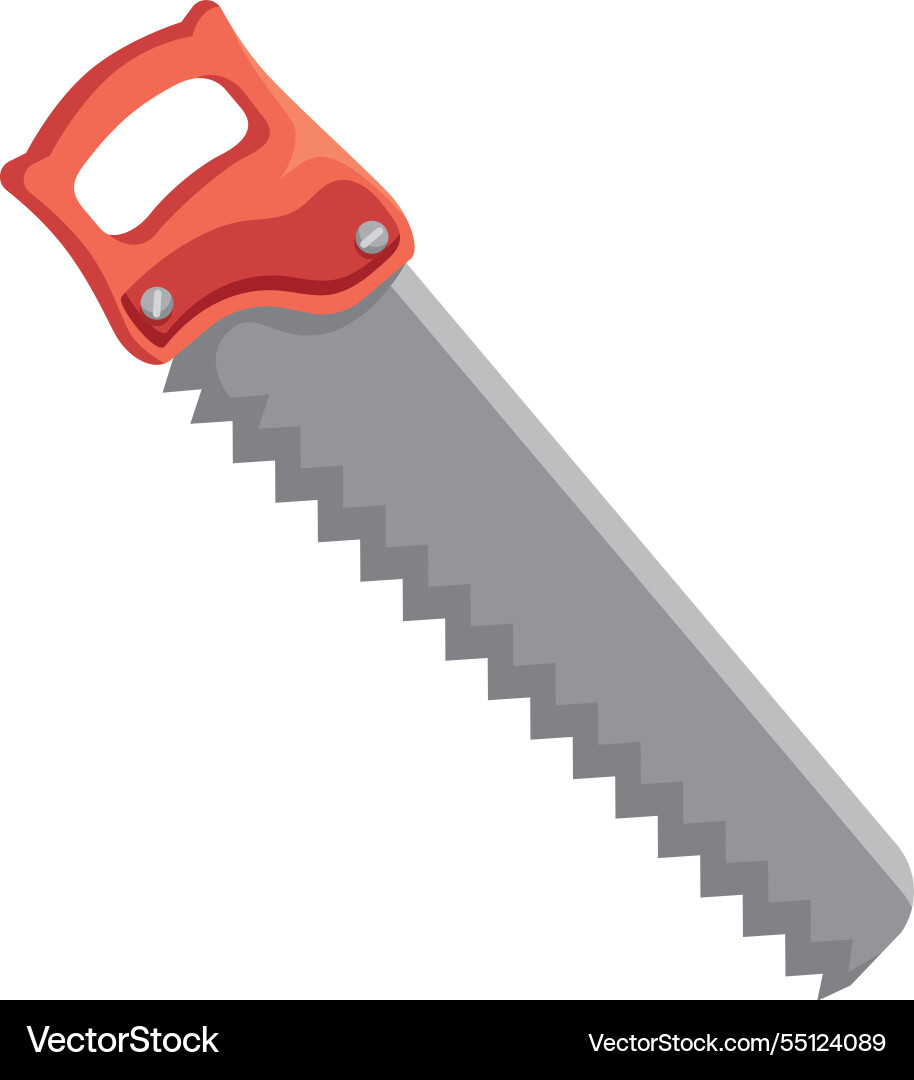 Metal saw tool Royalty Free Vector Image - VectorStock