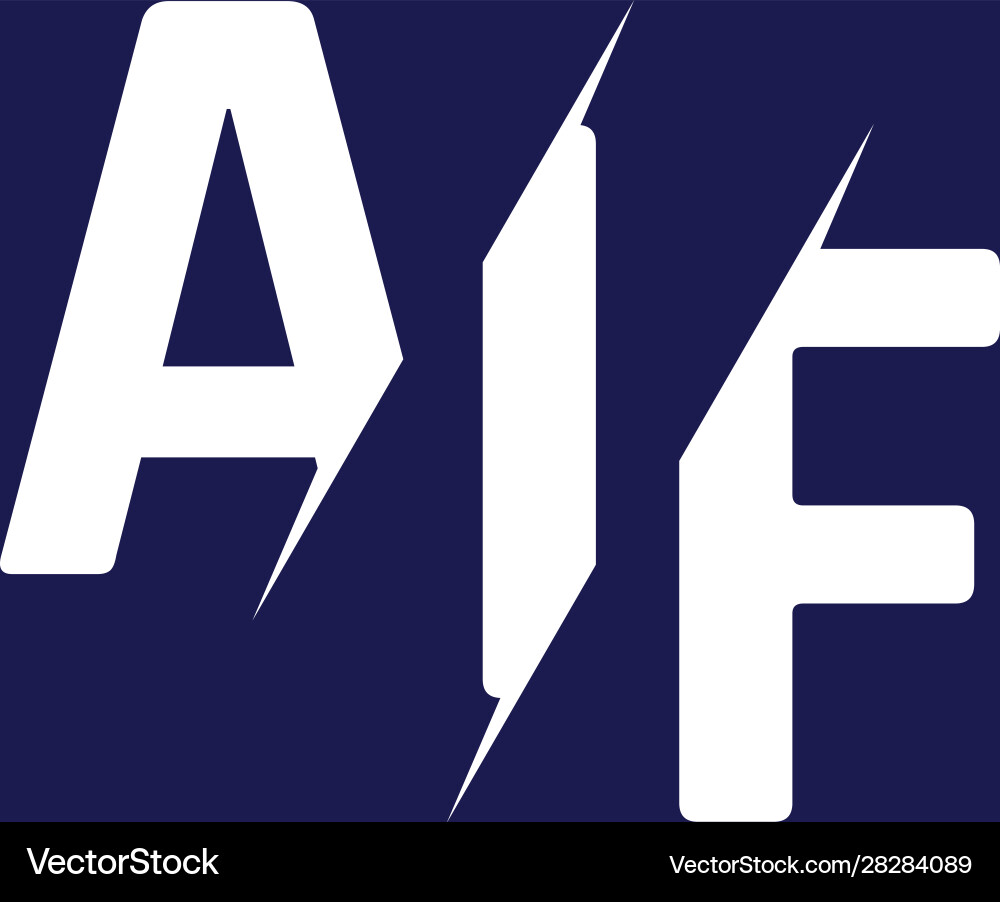 Monogram letters initial logo design aif Vector Image