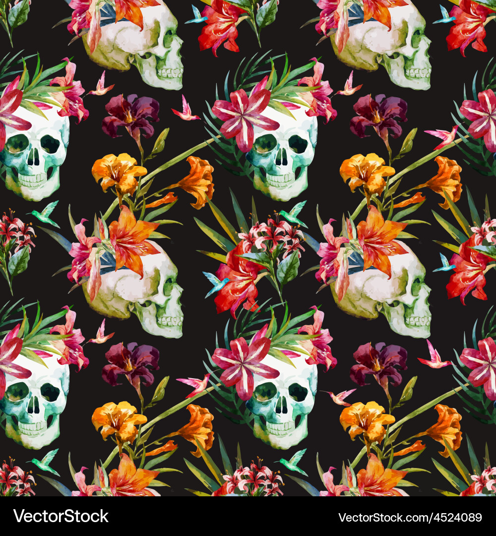 Skull pattern Royalty Free Vector Image - VectorStock