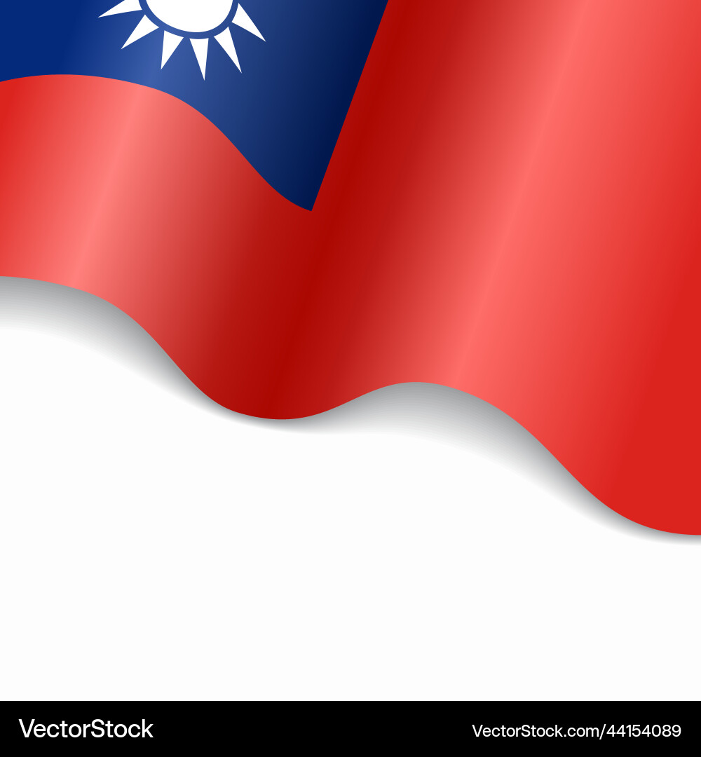 Taiwan flag wavy abstract background Royalty Free Vector