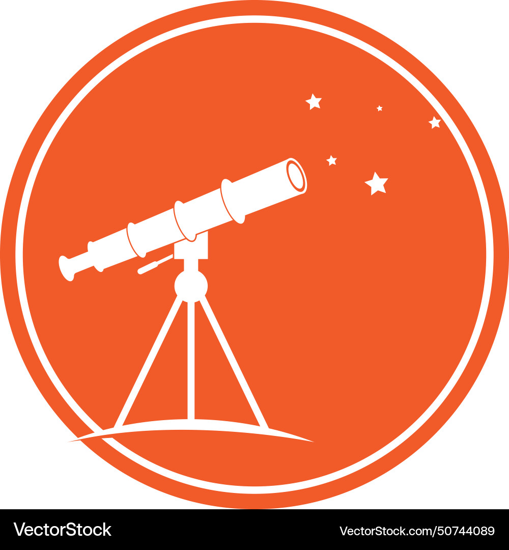 Telescope logo icon Royalty Free Vector Image - VectorStock