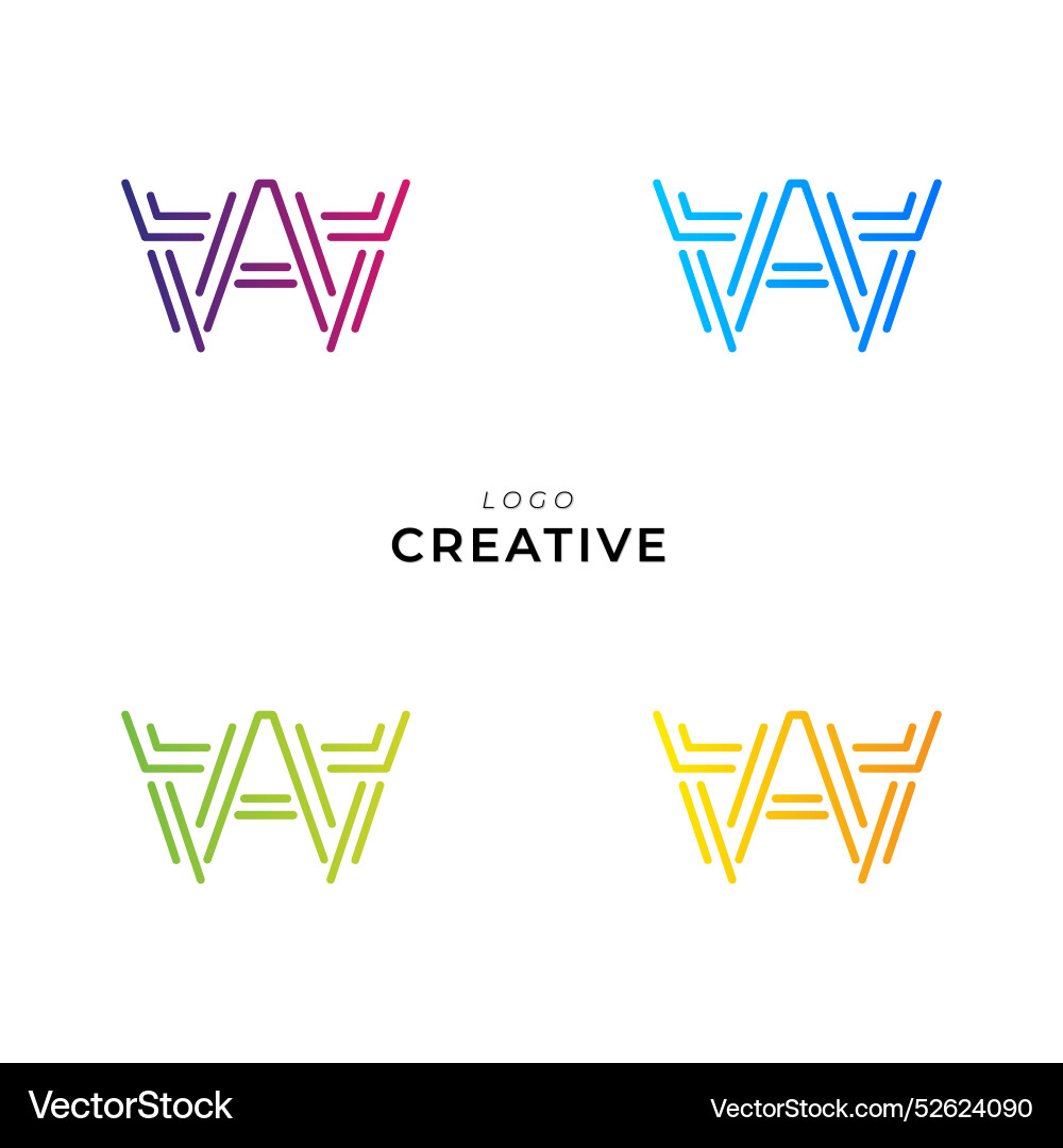 Aaa creative latter logo design branding logo Vector Image