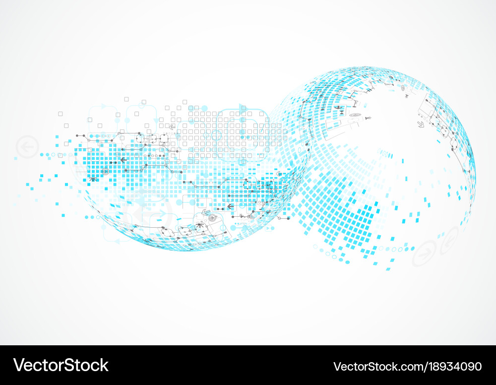Abstract blue technology business background Vector Image