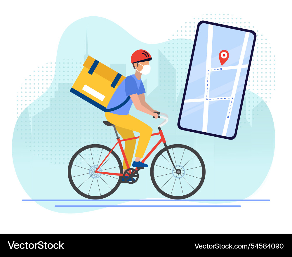 Cartoon color character person and delivery Vector Image Cartoon color character person and delivery Vector Image