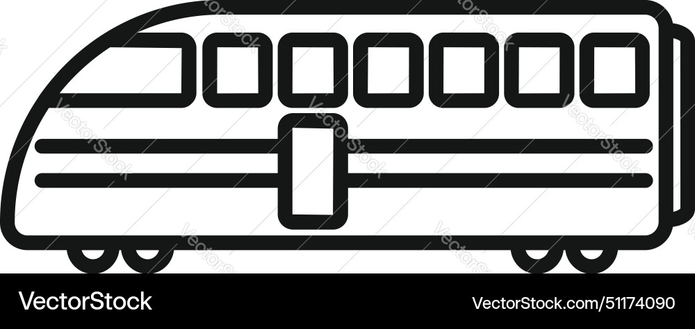 Ecology train icon outline high speed move Vector Image