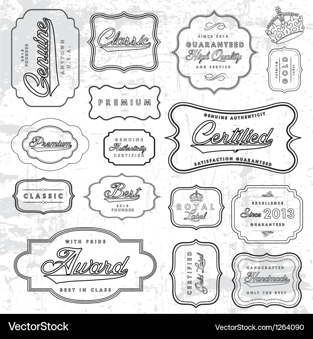 Vintage Labels Outline Vector Images (over 64,000)
