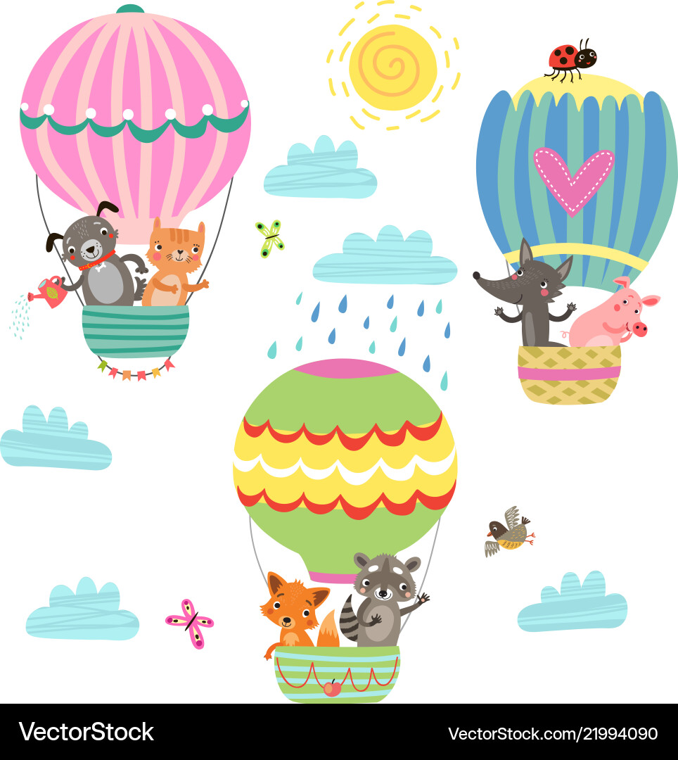 Flying animals Royalty Free Vector Image - VectorStock