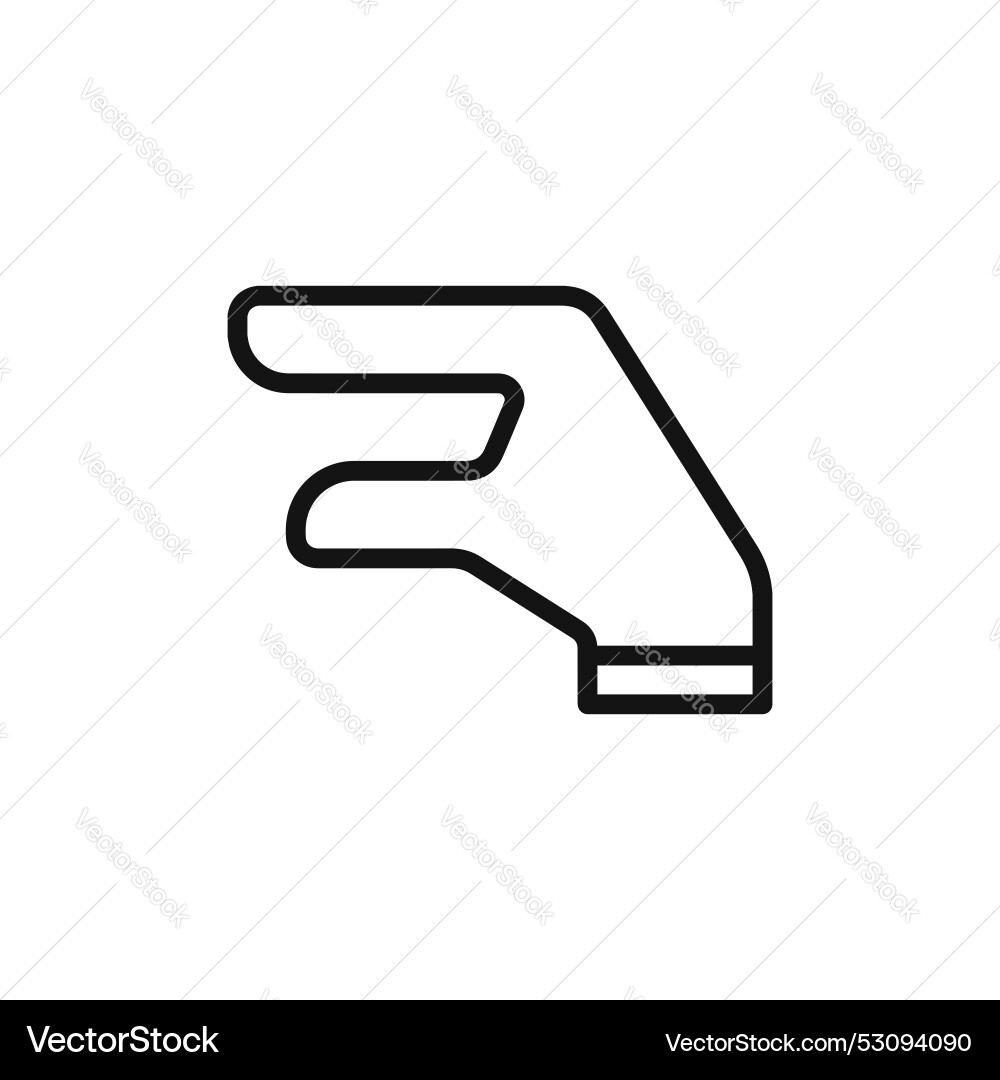 Hand lizard icon isolated on white background Vector Image
