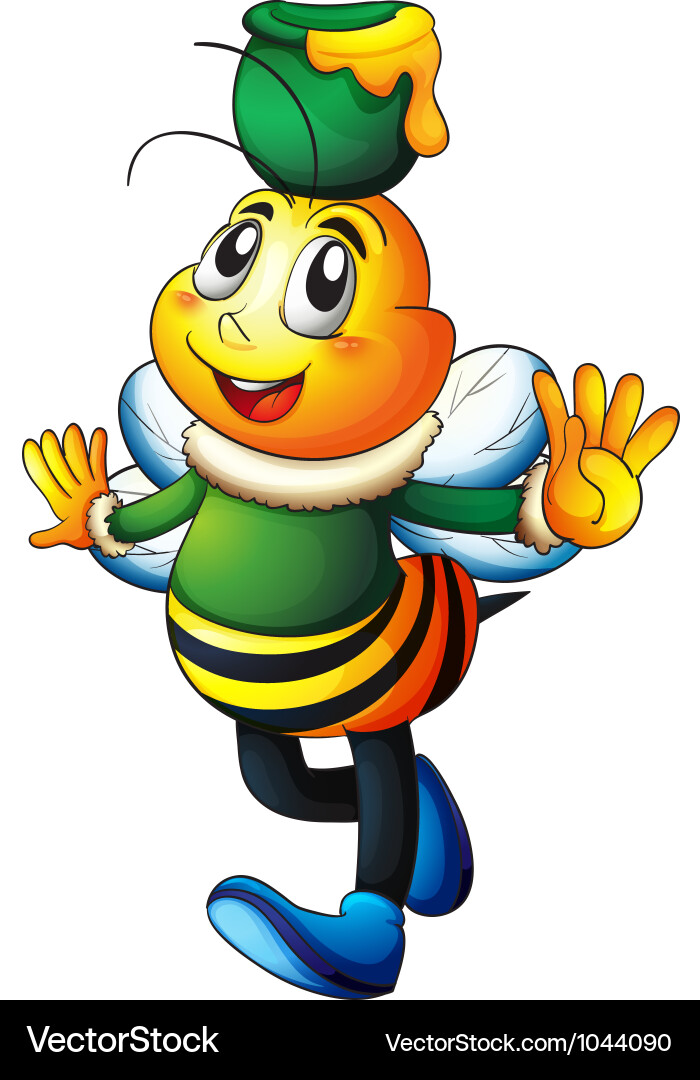 Honey bee Royalty Free Vector Image - VectorStock