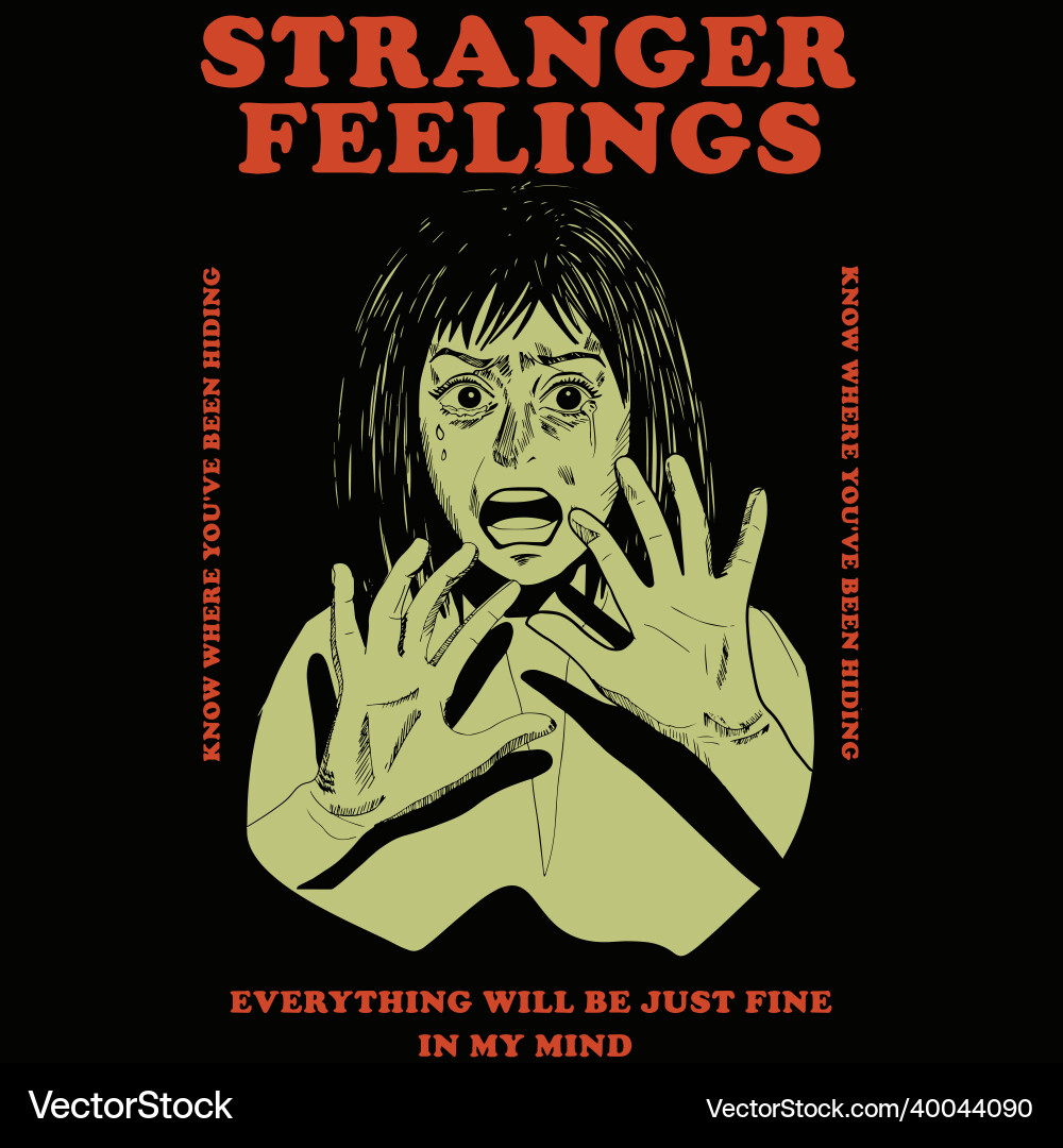 Manga style horror poster slogan Royalty Free Vector Image