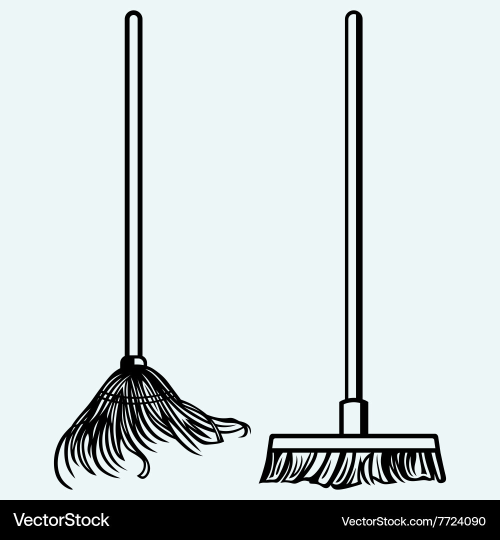 Set mop Royalty Free Vector Image - VectorStock