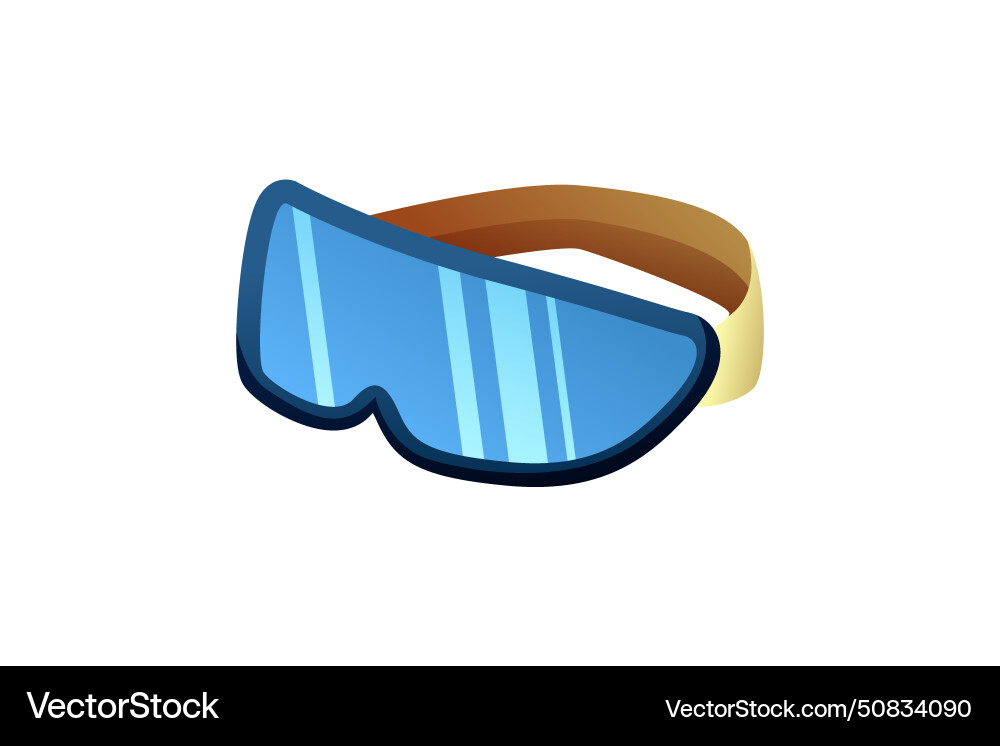 Snow goggles winter sticker design Royalty Free Vector Image