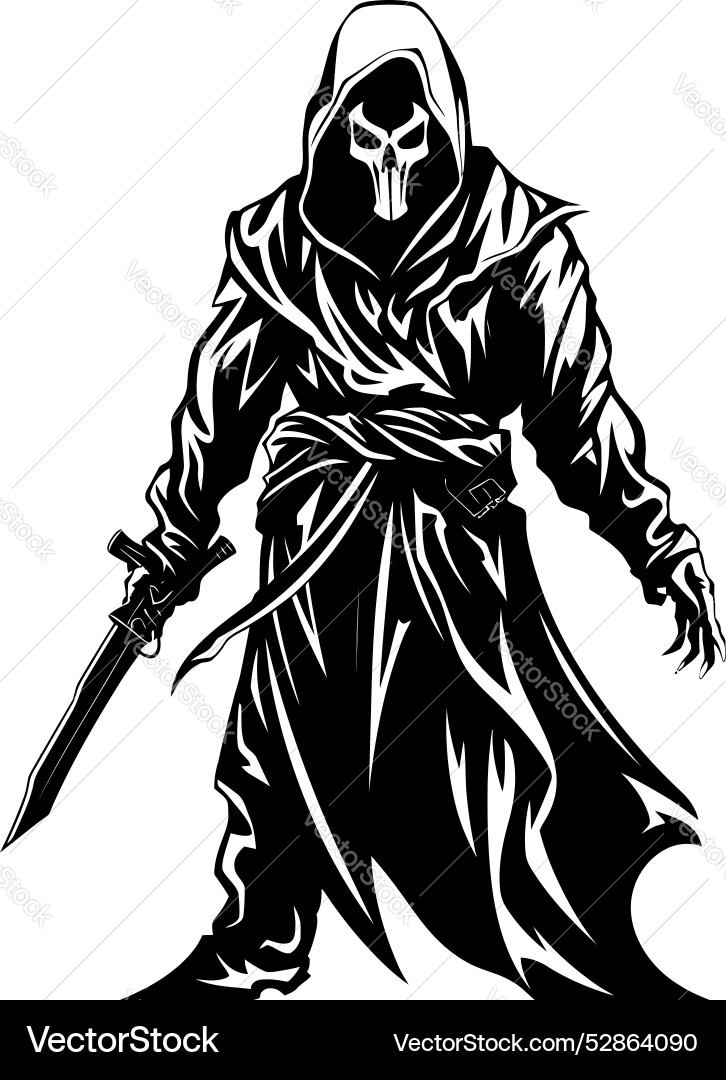 Soul stalker combat reaper logo reapers Royalty Free Vector