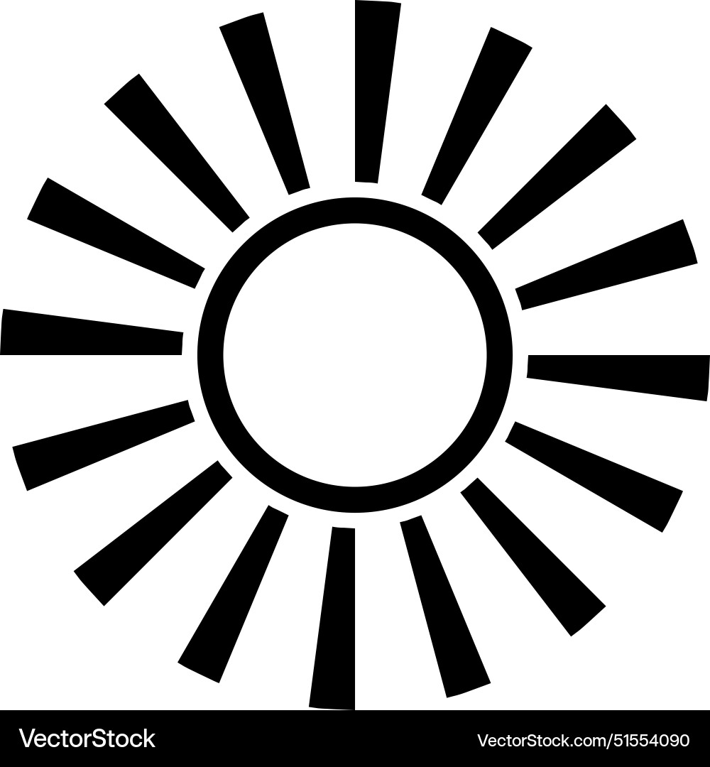 Sun icon symbol element Royalty Free Vector Image