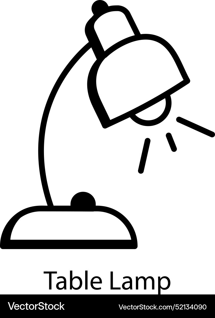 Table lamp Royalty Free Vector Image - VectorStock