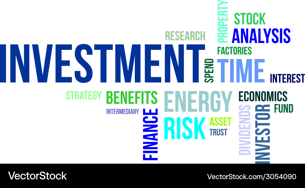 Word cloud investment Royalty Free Vector Image