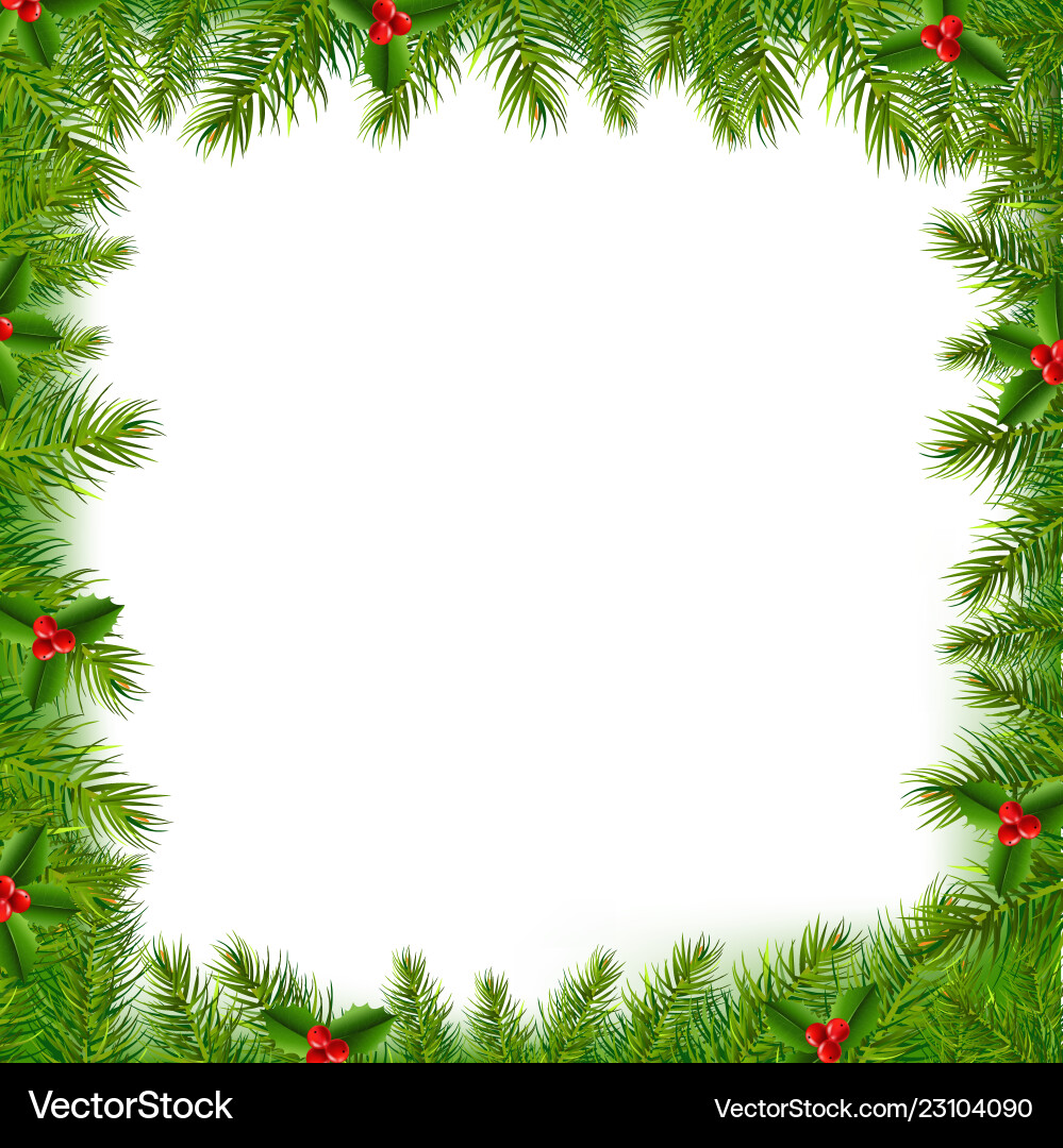 Xmas frame isolated Royalty Free Vector Image - VectorStock